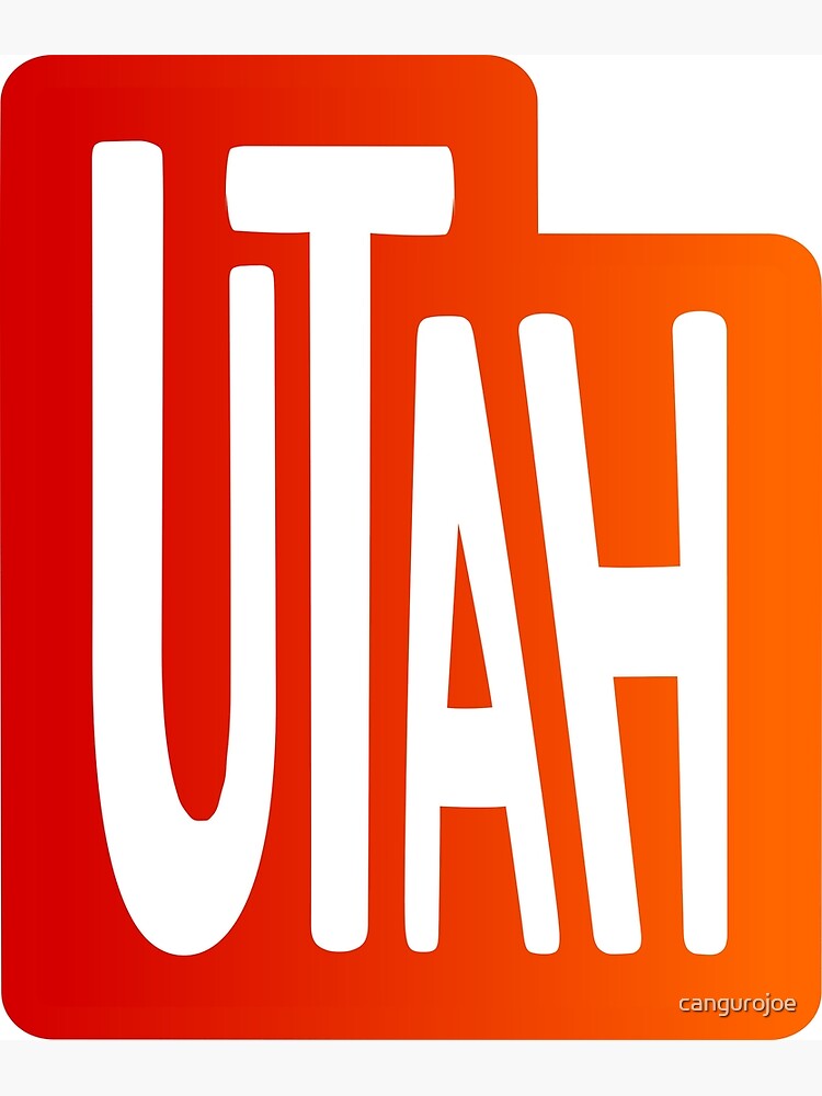 "Utah State shape outline sticker" Poster for Sale by cangurojoe ...