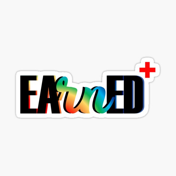 "RN is Earned" Sticker for Sale by valeng03 | Redbubble