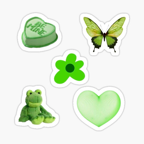 "green aesthetic sticker pack" Sticker for Sale by celestivl | Redbubble
