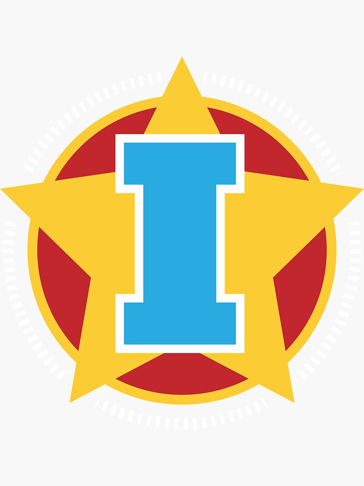 "Superhero Letter I. Star and stripes" Sticker for Sale by mgulin ...