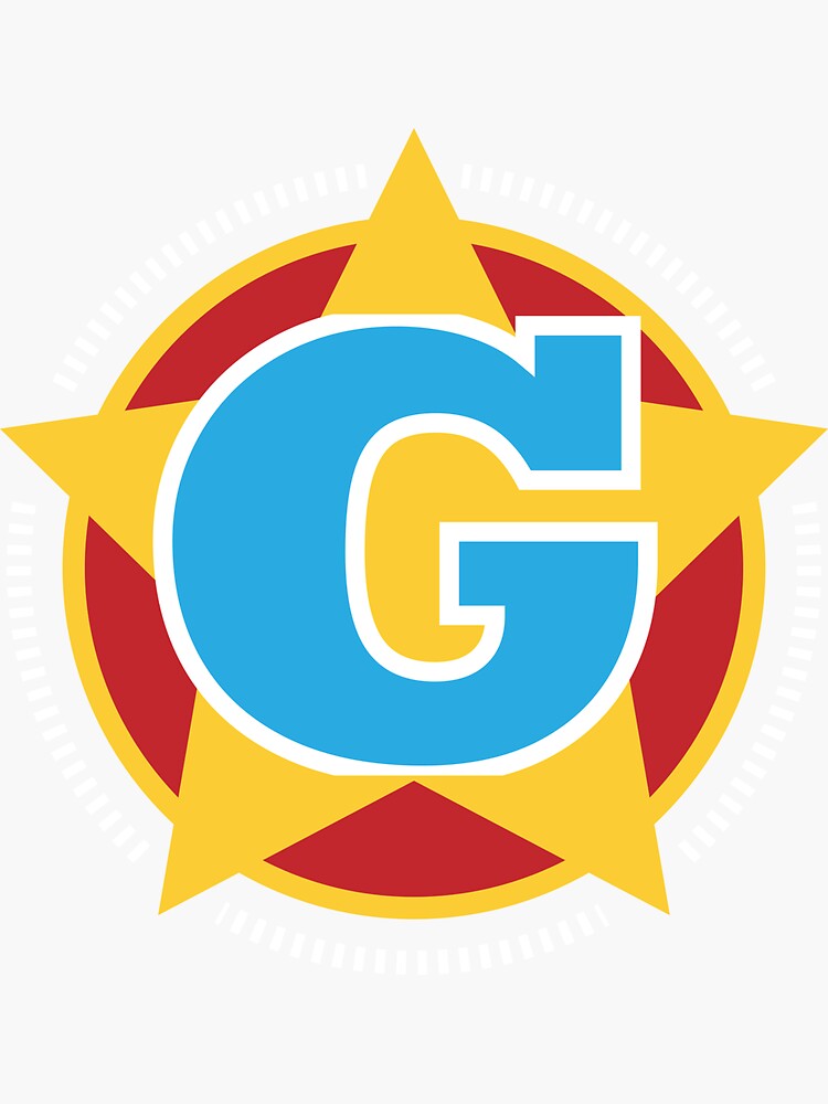 "Superhero Letter G. Star and stripes" Sticker for Sale by mgulin ...