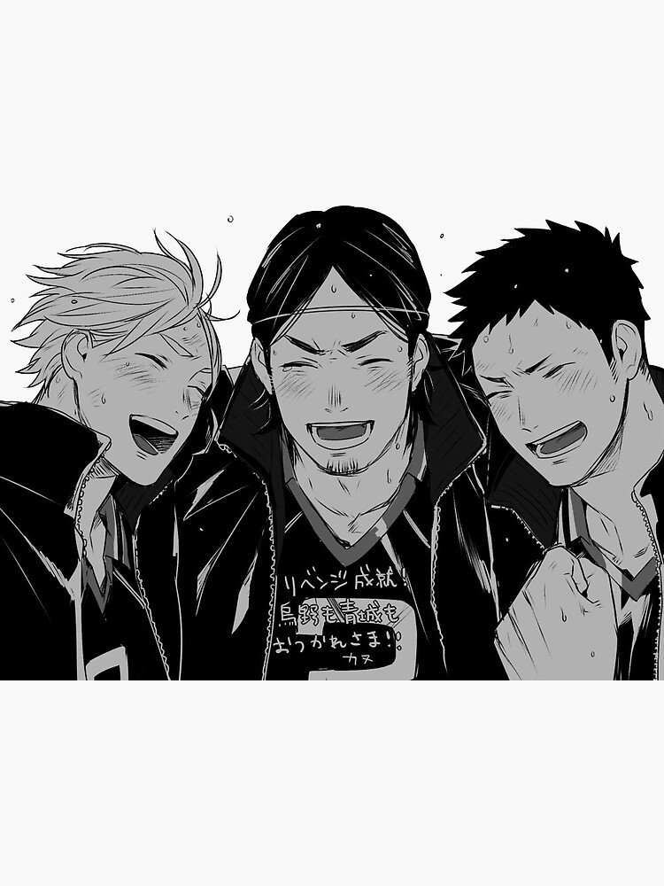 "Haikyuu asahi suga and daichi" Sticker by neko1510 | Redbubble