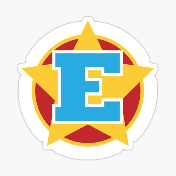 "Superhero Letter E. Star and stripes" Sticker for Sale by mgulin ...