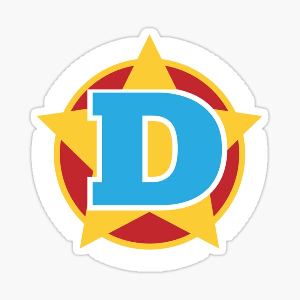 "Superhero Letter D. Star and stripes" Sticker for Sale by mgulin ...