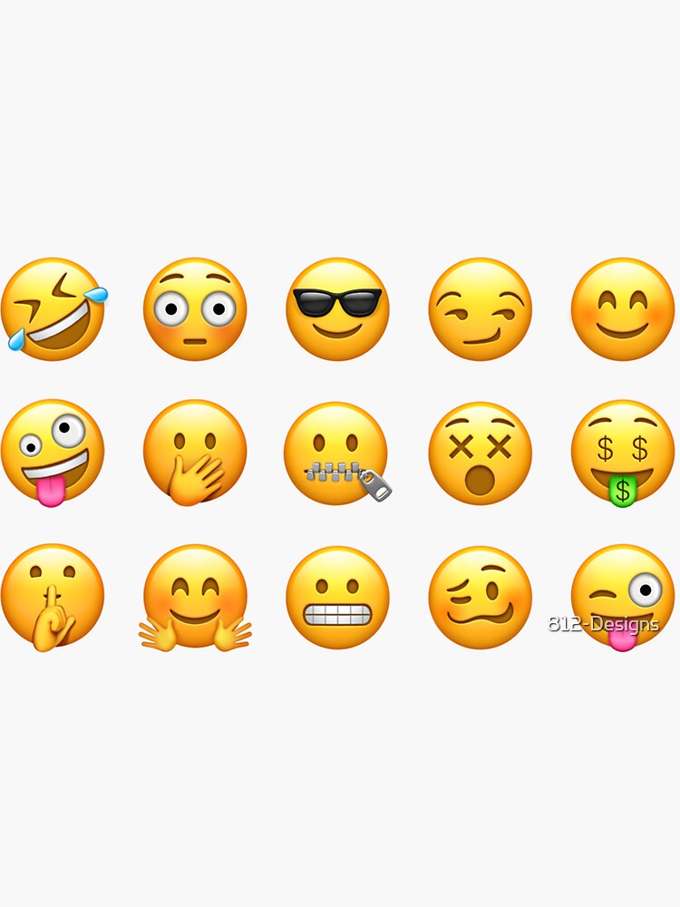 "Emoji design" Sticker for Sale by 812-Designs | Redbubble