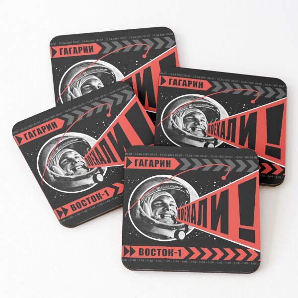Posavasos (lote de 4) «Gagarin - ¡Poyekhali!» de 7115 | Redbubble