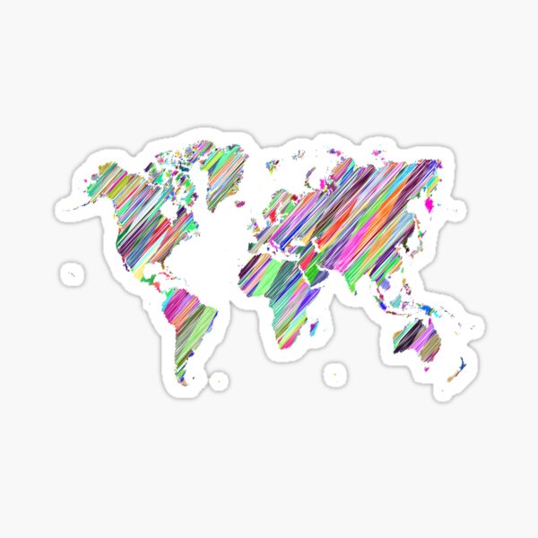 "Map of our World | Travel is Life" Sticker for Sale by visualsofayan ...