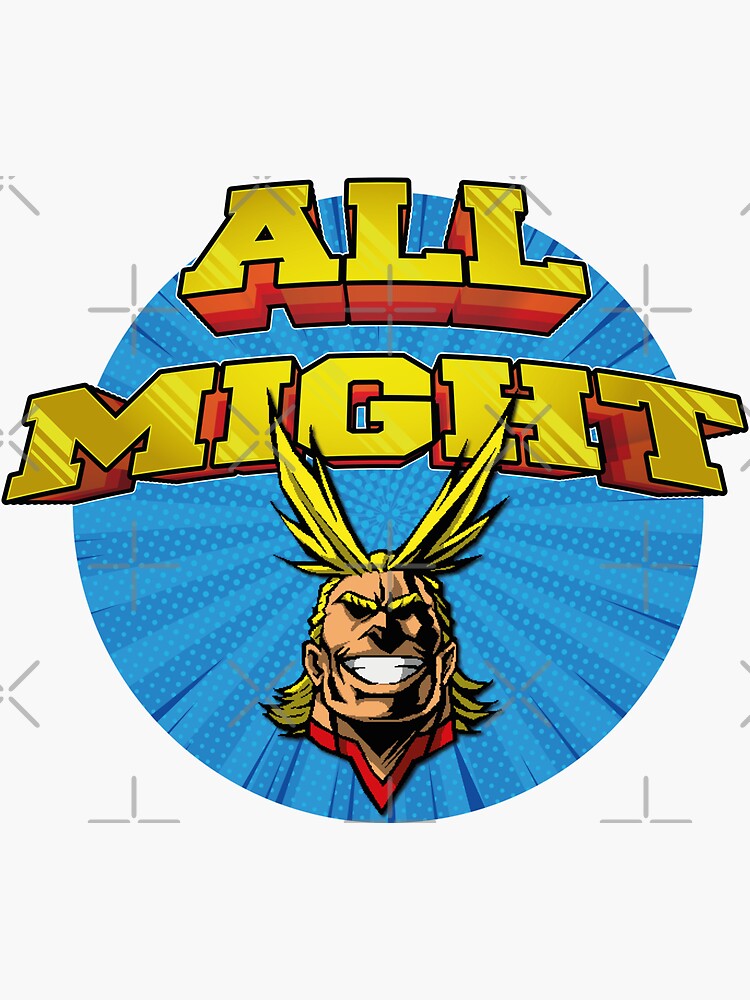 "all might logo" Sticker for Sale by cremadesign | Redbubble