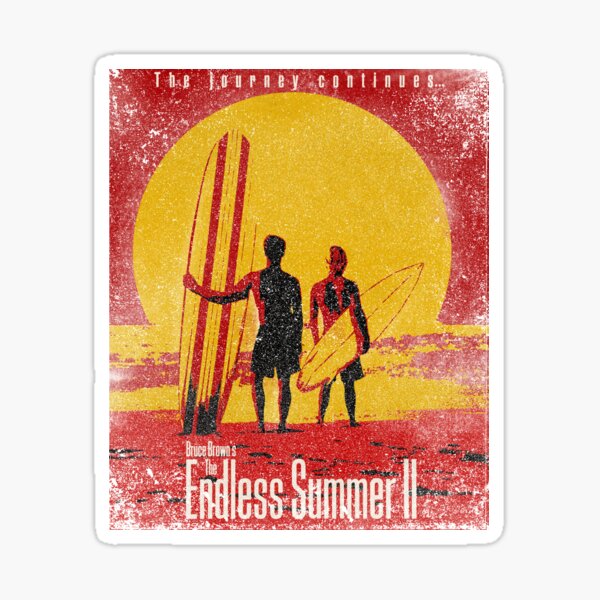 "Vintage Endless Summer II Poster" Sticker by AninosSPro | Redbubble