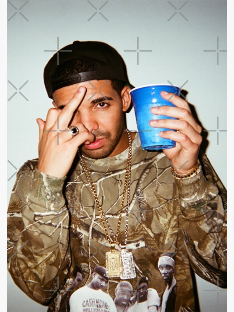 "Drake Middle Finger With A Cup" Sticker for Sale by IWASBROKE | Redbubble