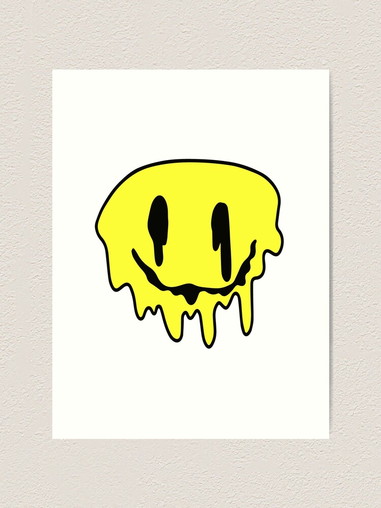 " Smiley Face Drip, Smile icon , Smiley Face " Art Print by ...