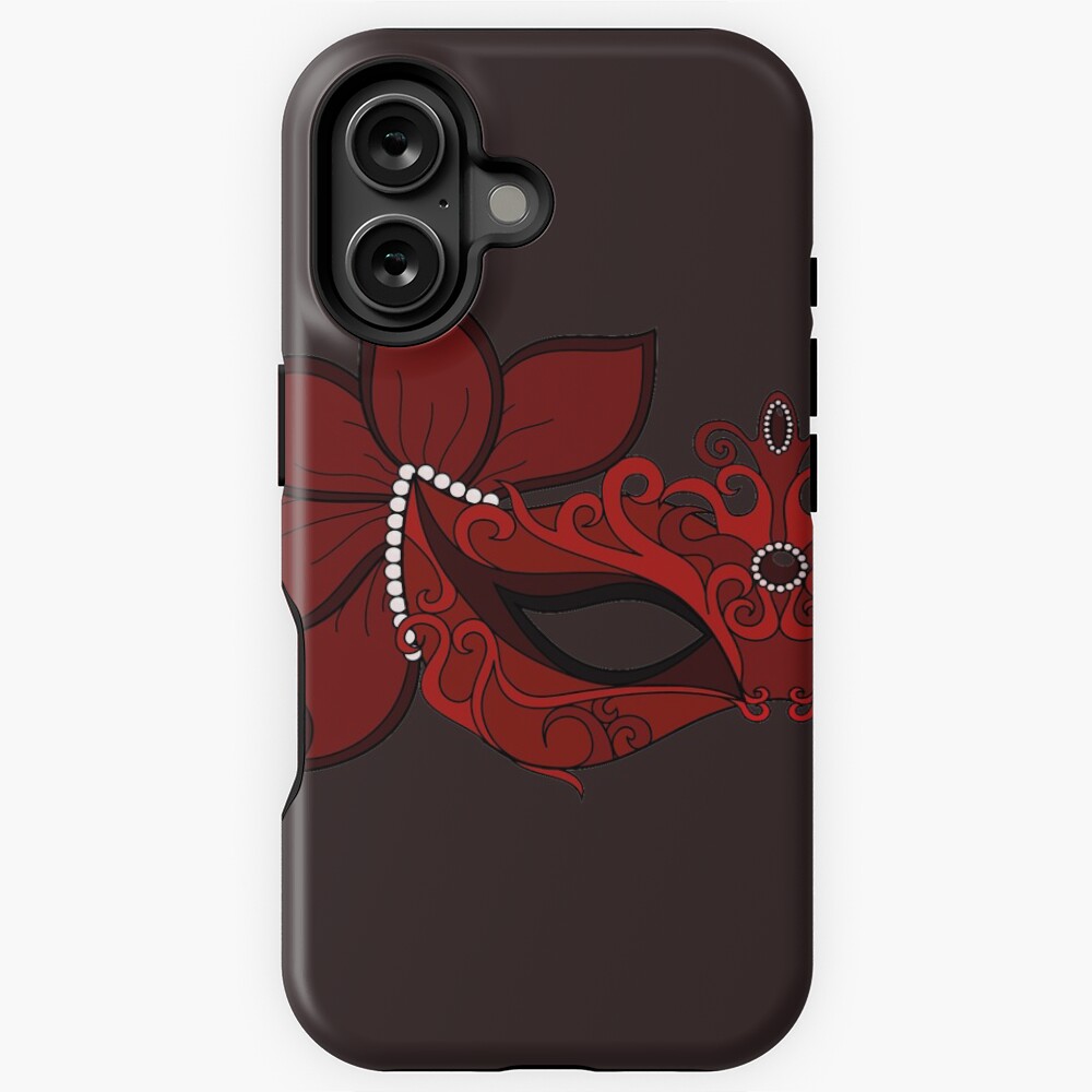"Red Pearl Masquerade Mask" Sticker for Sale by Kirstie Rutter | Redbubble