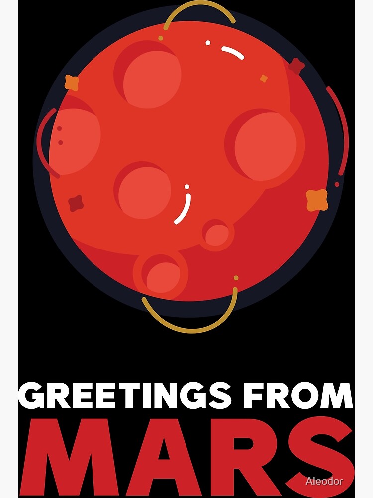 "Greetings From Mars Red Planet Science" Poster for Sale by Aleodor ...