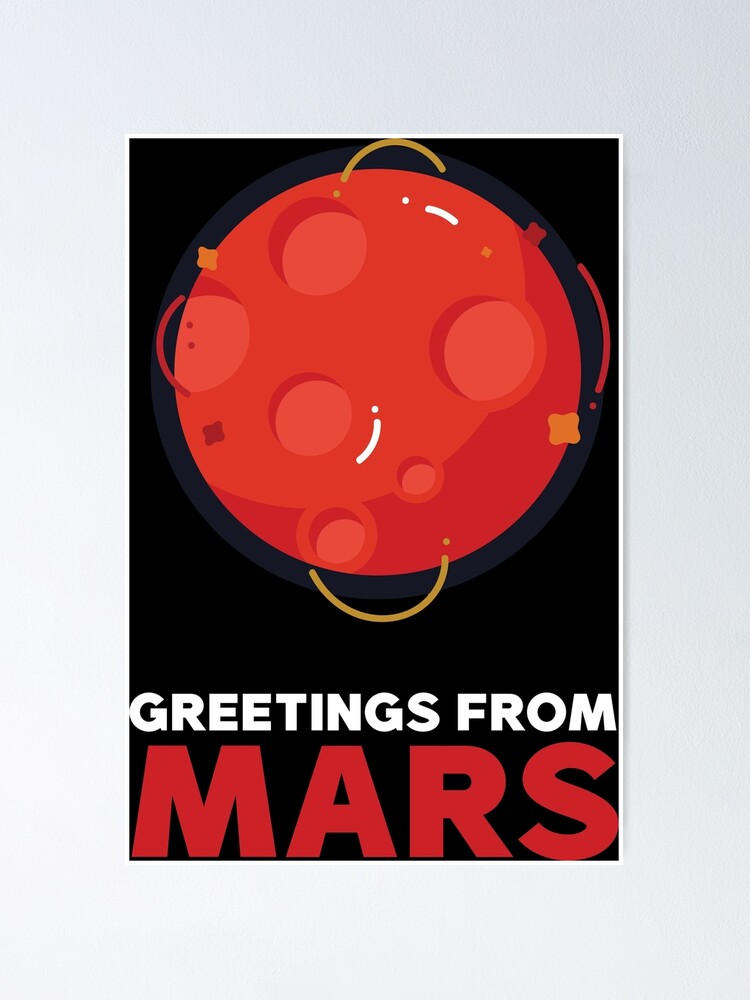"Greetings From Mars Red Planet Science" Poster for Sale by Aleodor ...