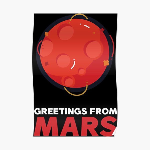 "Greetings From Mars Red Planet Science" Poster for Sale by Aleodor ...