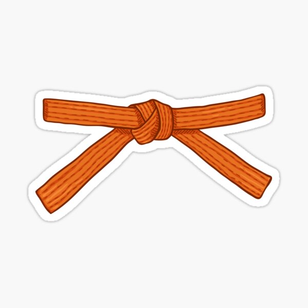 "Orange Belt " Sticker for Sale by InspiredByPros | Redbubble