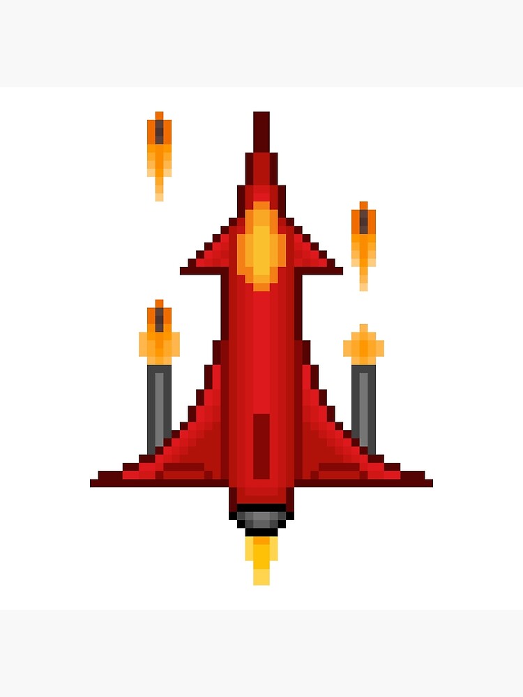"Pixel Art Red Fighter Jet" Art Print for Sale by Pixel-Pix | Redbubble
