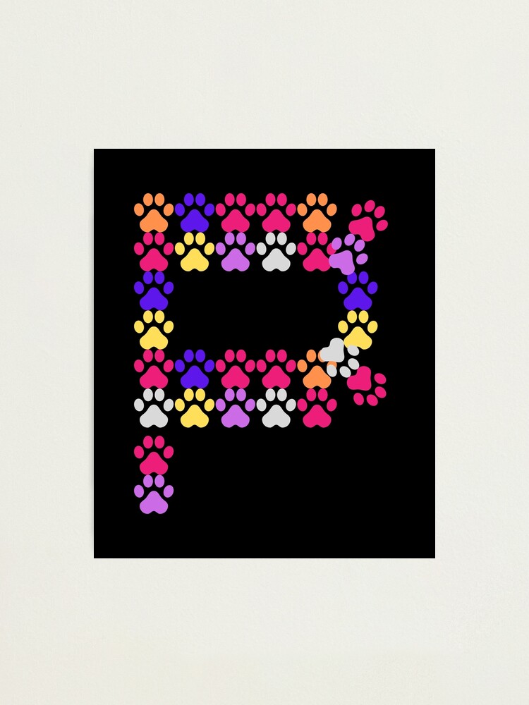 "Paw Prints - Letter P" Photographic Print by PomchiloveNlife | Redbubble