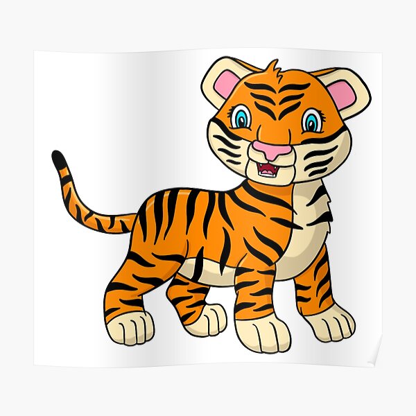 "Tilly the Tiger" Poster by chloesartworld | Redbubble