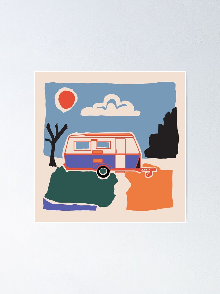 "Retro Vintage Caravan" Poster by NattyDesigns | Redbubble