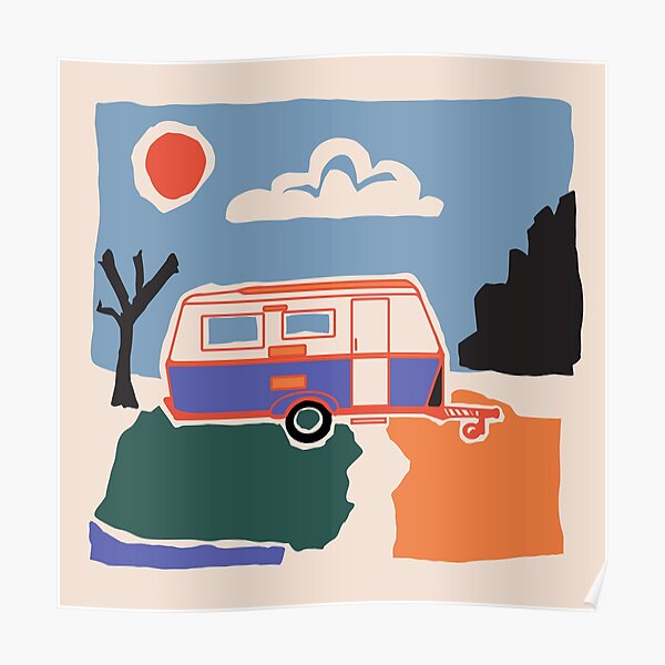 "Retro Vintage Caravan" Poster by NattyDesigns | Redbubble