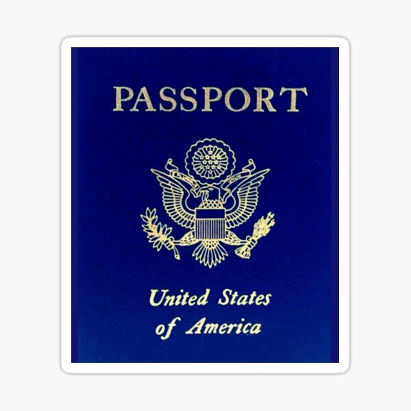 "T-shirt of passport usa -passport" Sticker for Sale by medmo4 | Redbubble