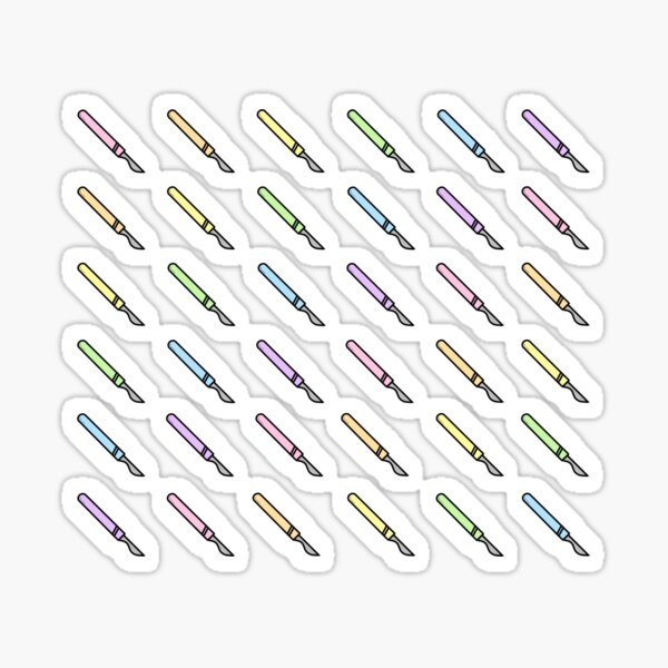 "Rainbow scalpel" Sticker for Sale by medicining | Redbubble