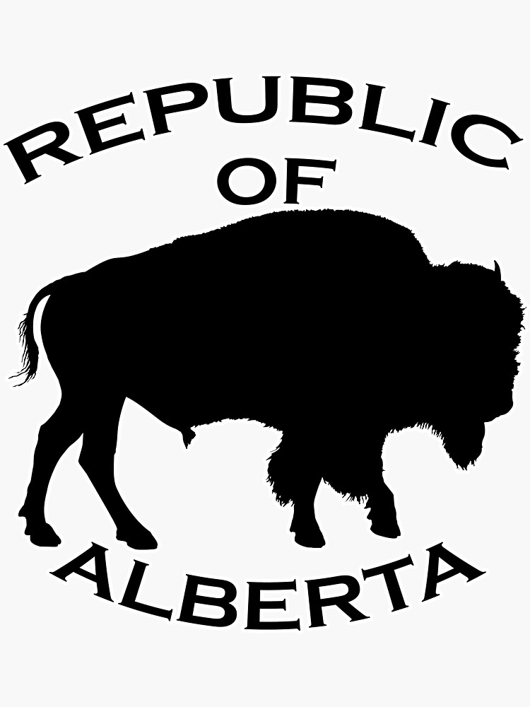"Republic of Alberta (NEW VERSION)" Sticker for Sale by TylerDurden1983 ...