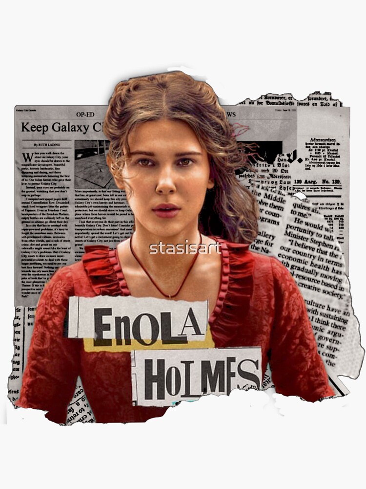 "Enola Holmes Digital Illustration Edit by Stasii" Sticker for Sale by ...