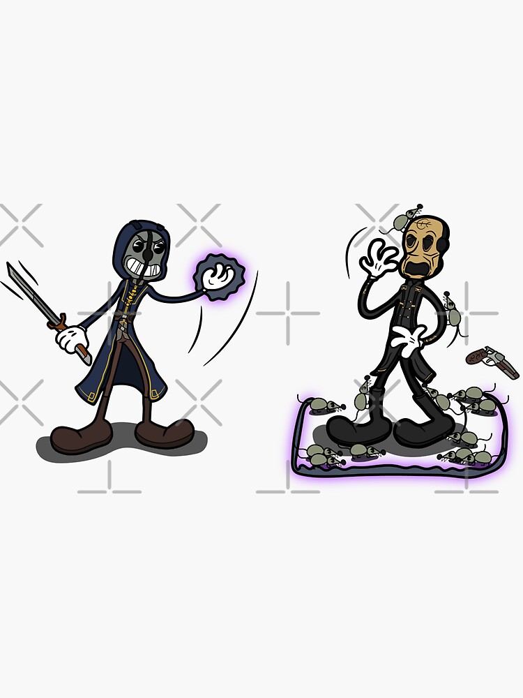 "Dishonored Corvo Attano Overseer Cartoon Rubberhose" Sticker by ArtsBB ...