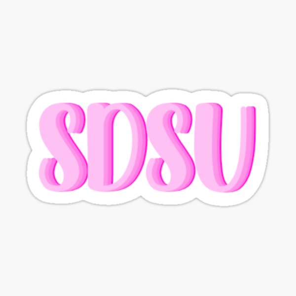 "SDSU Layered pink sticker" Sticker for Sale by peytontoon | Redbubble