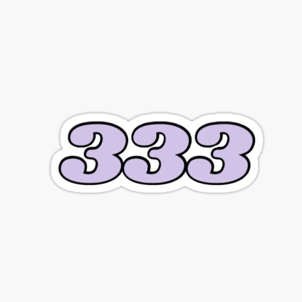 "333" Sticker for Sale by Disney4Dayz | Redbubble