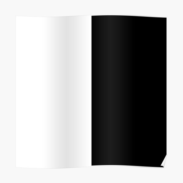 "Black and white halves" Poster by Vega3 | Redbubble