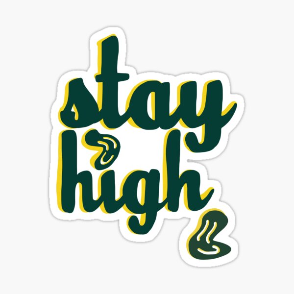 "stay high smiley design" Sticker for Sale by ajsketchin | Redbubble