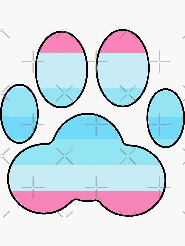 Lgbt Pride Paws Transmasculine Sticker For Sale By Echoskyart
