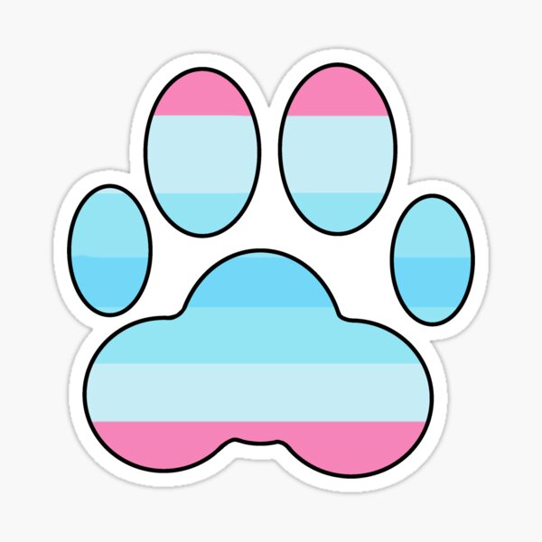 Lgbt Pride Paws Transmasculine Sticker For Sale By Echoskyart