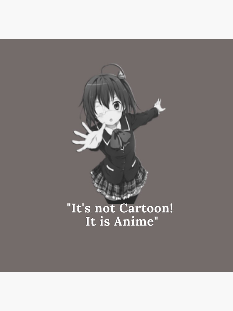 "It is Anime not Cartoon" Sticker for Sale by aa-Arlhec-Arts | Redbubble