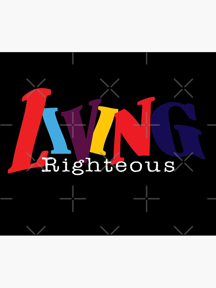 "Living Righteous Word Art" Sticker for Sale by Yachad | Redbubble