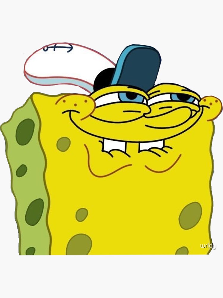 "spongbob peaking" Sticker for Sale by wrldy | Redbubble