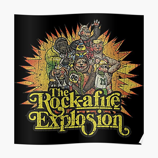 "Rock a fire Explosion T-Shirt" Poster by socolafanta23 | Redbubble