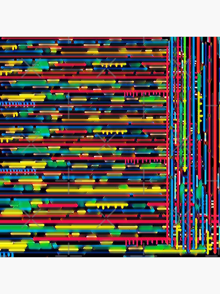 "Primary Lines" Sticker by Kawaii85 | Redbubble