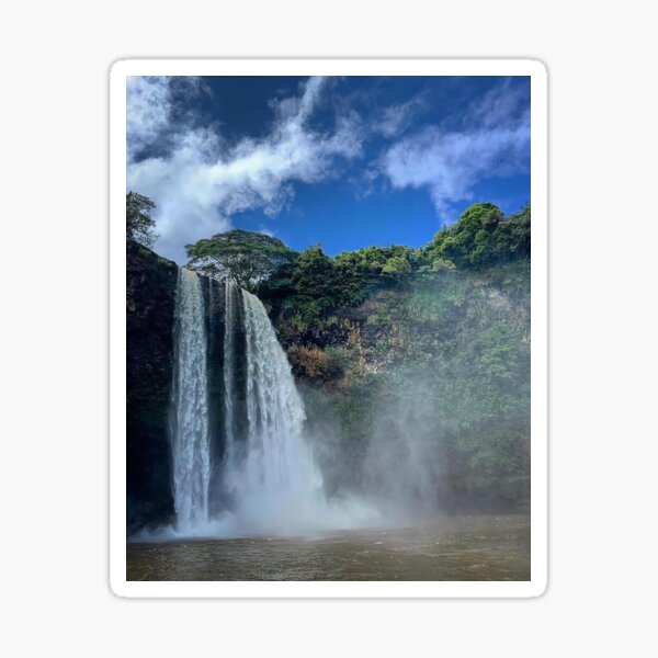Pegatina for Sale con la obra «Cataratas de Wailua» de Christian ...
