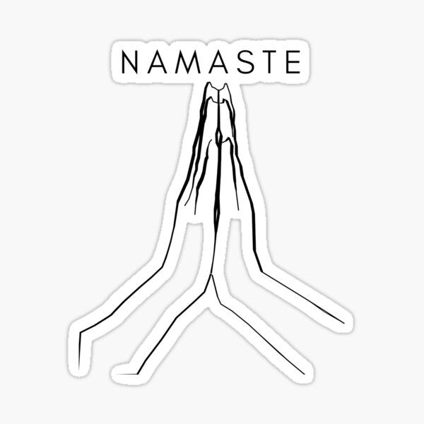 "Namaste tshirt" Sticker by SIDMIB | Redbubble