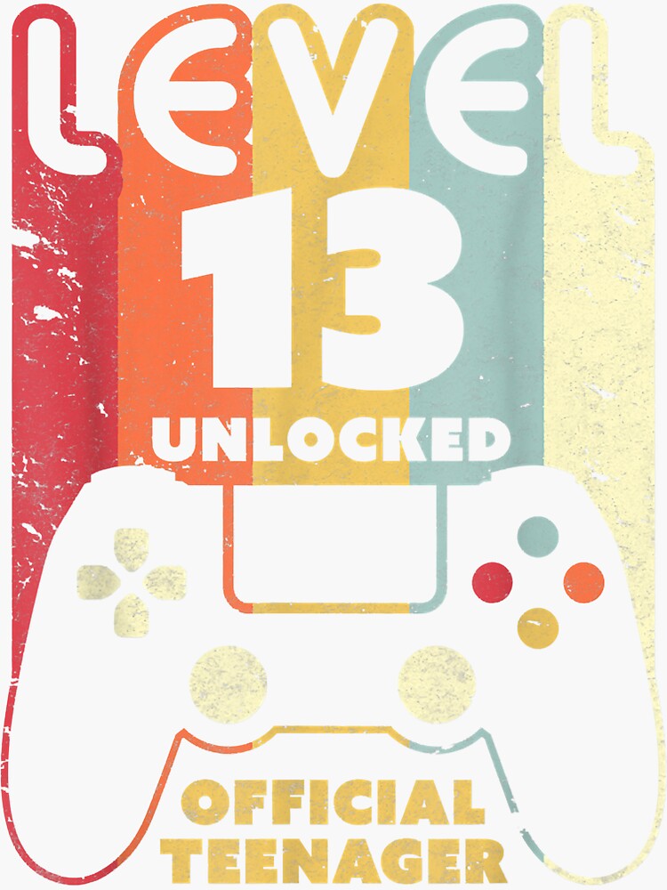 "13th Birthday Shirt. Level 13 Unlocked, Official Teenager Copy ...