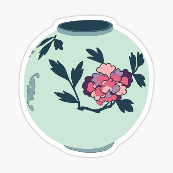 Pegatina «Tarro de luna coreana, arte coreano, buena suerte ...