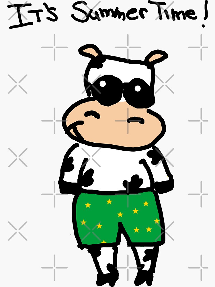 "Bobby Cow- It's Summer Time" Sticker for Sale by Celesten | Redbubble