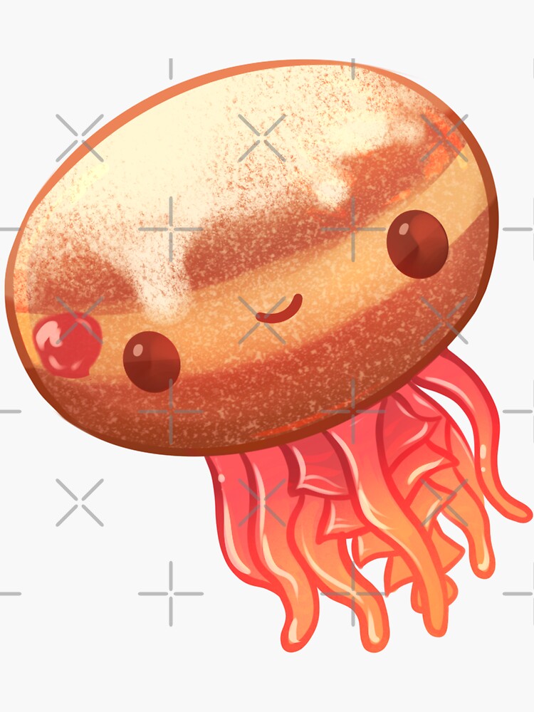 "Jelly Donut Fish" Sticker for Sale by GalaxyChicken | Redbubble
