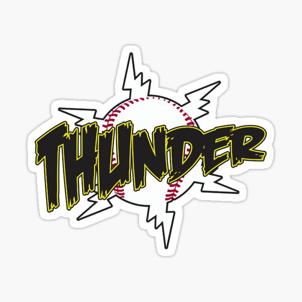"Thunder Baseball Logo " Sticker by nBoys98 | Redbubble