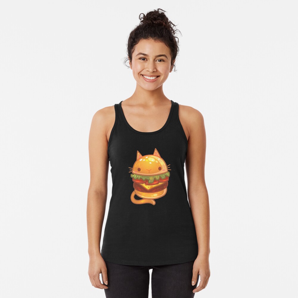 "Cute Cat Burger" Sticker for Sale by GalaxyChicken | Redbubble