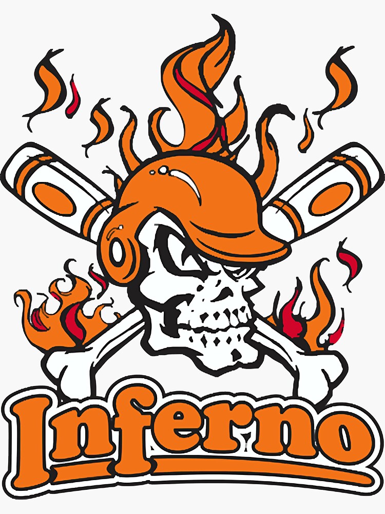 "Inferno Baseball Logo " Sticker by nBoys98 | Redbubble